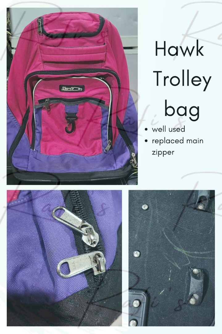 Hawk trolley bag, Women's Fashion, Bags & Wallets, Backpacks on Carousell