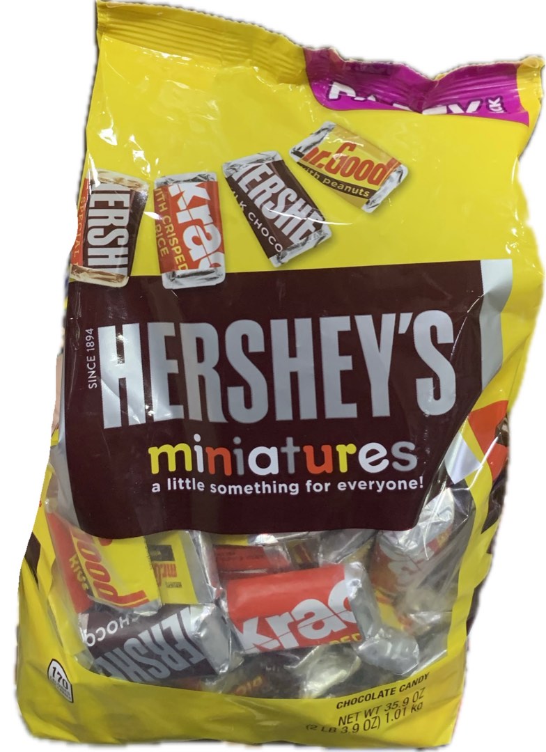 HERSHEY'S MINIATURE CHOCOLATES PARTY PACK 1KG, Food & Drinks, Other ...