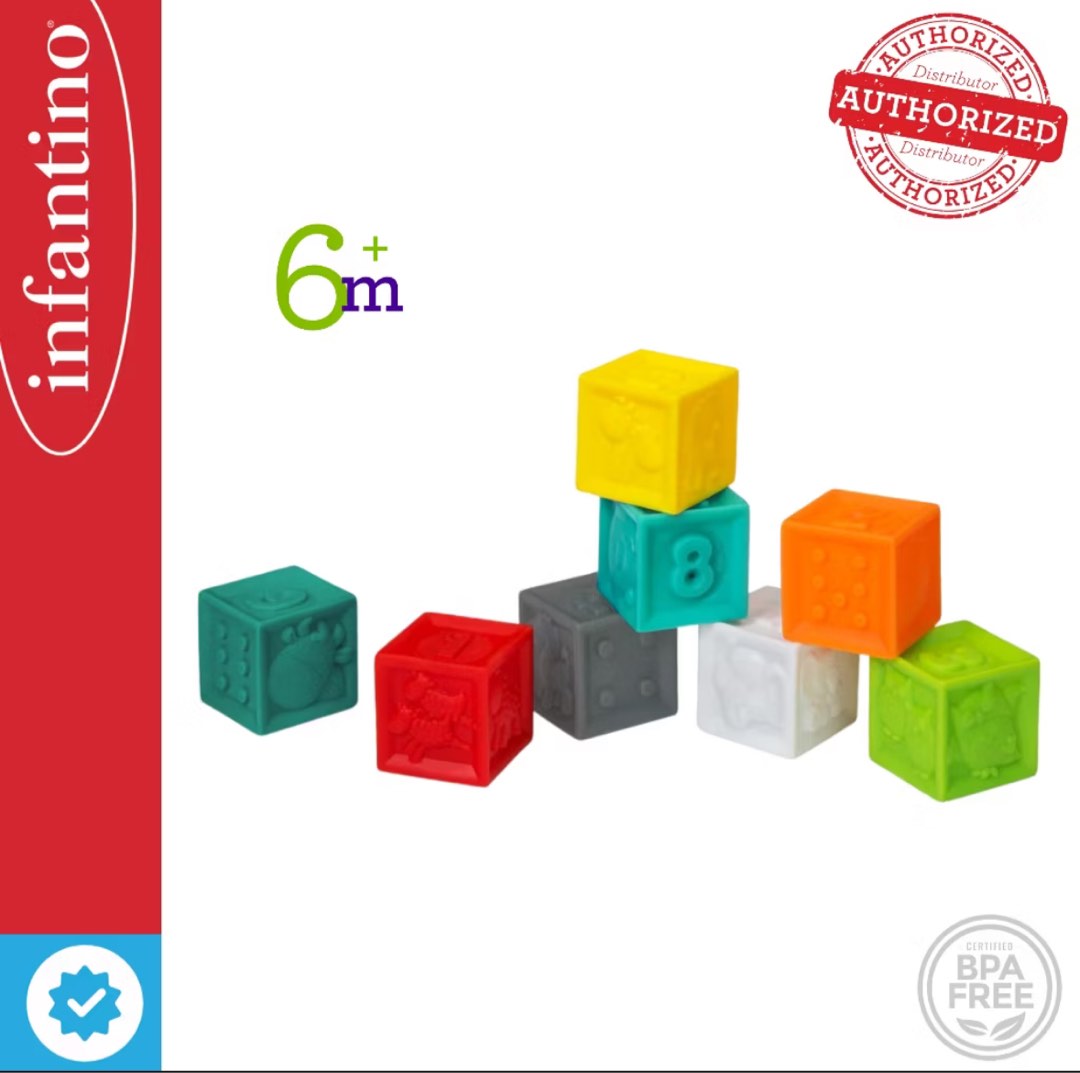 INFANTINO SQUEEZE & STACK BLOCK, Babies & Kids, Infant Playtime on ...
