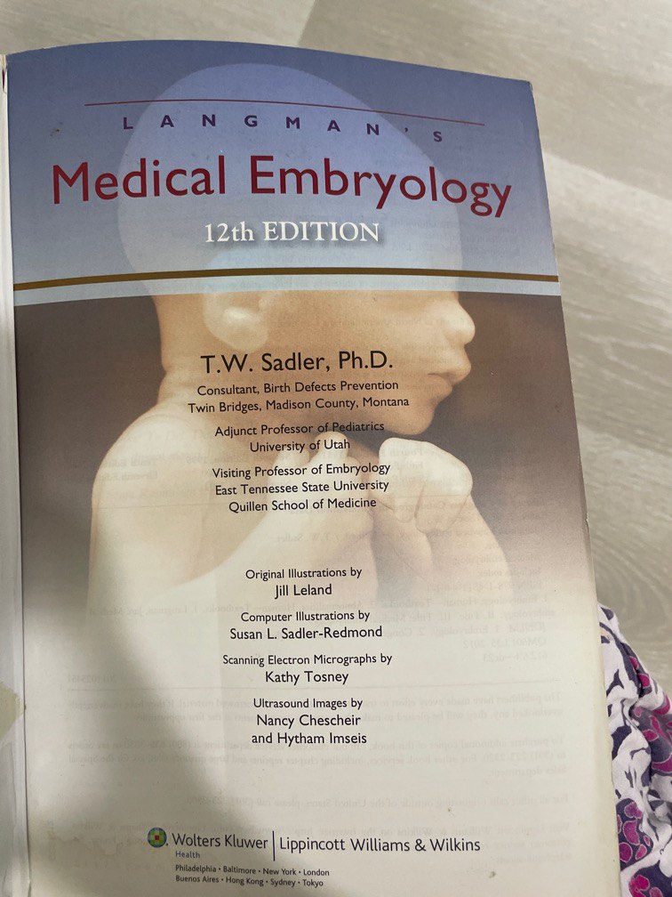 Langman’s Medical Embryo, Hobbies & Toys, Books & Magazines, Textbooks ...