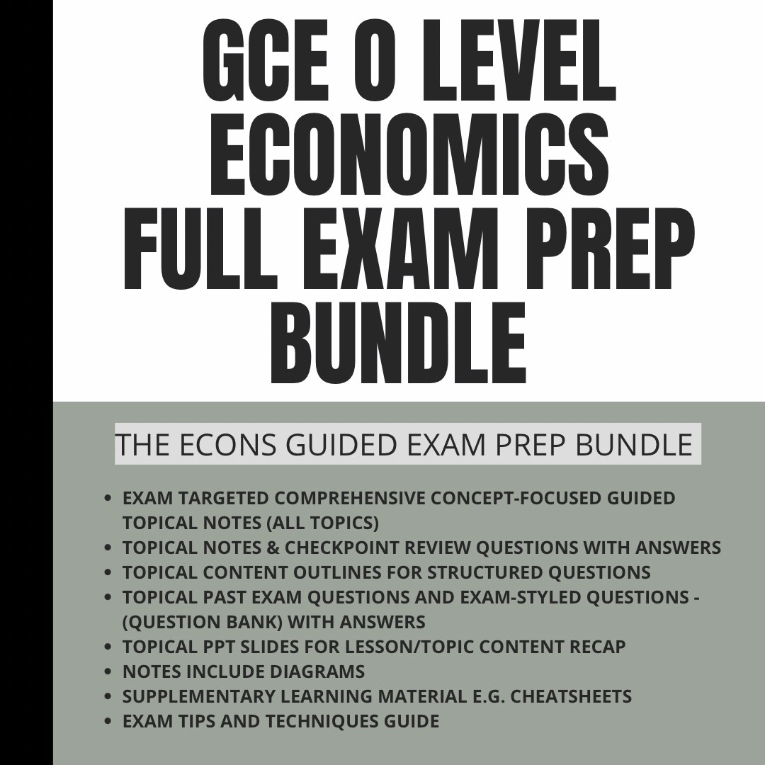 O LEVEL ECONOMICS | SEC 3 SEC 4 ECONS COMPREHENSIVE CONCEPT-FOCUSED ...