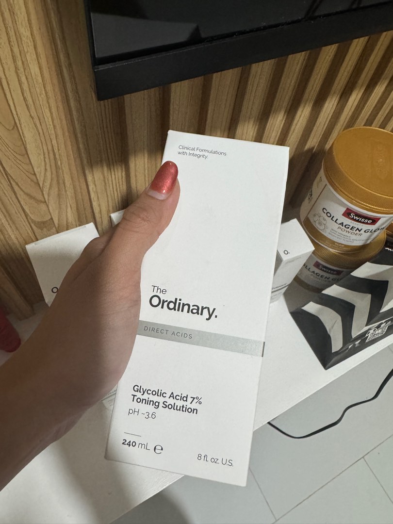 ORIGINAL THE ORDINARY Glycolid Acid 7% Toning Solution 240ml, Beauty ...