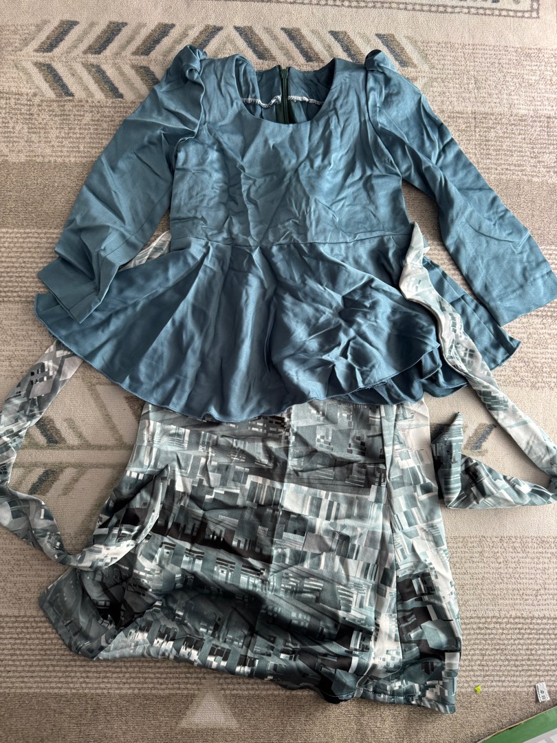 Peplum kids baju kurung, Babies & Kids, Babies & Kids Fashion on Carousell