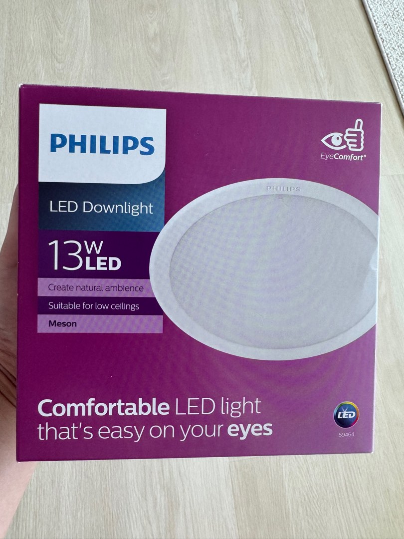 Philips LED Downlight 13W cool white 4000k, Furniture & Home Living ...