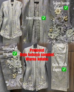 KEBAYA SONGKET BUNGA TABUR, Women's Fashion, Muslimah Fashion, Baju ...