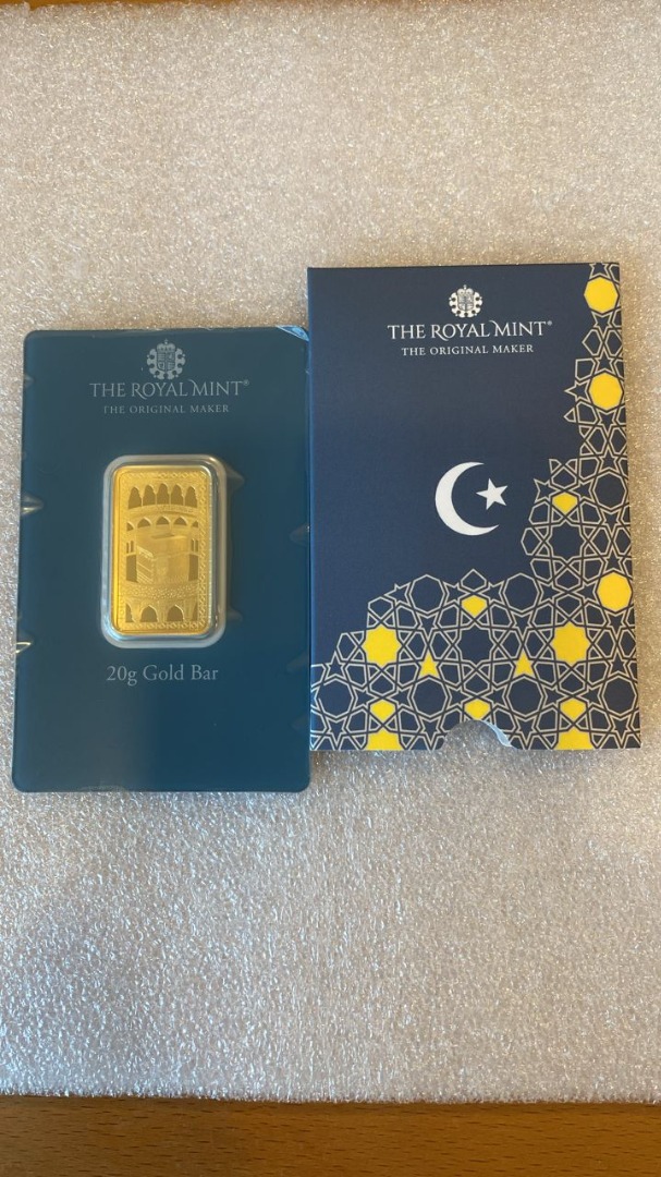 Royal Mint, Kaaba 20 Gram Gold Minted Bar in Assay, Hobbies & Toys ...