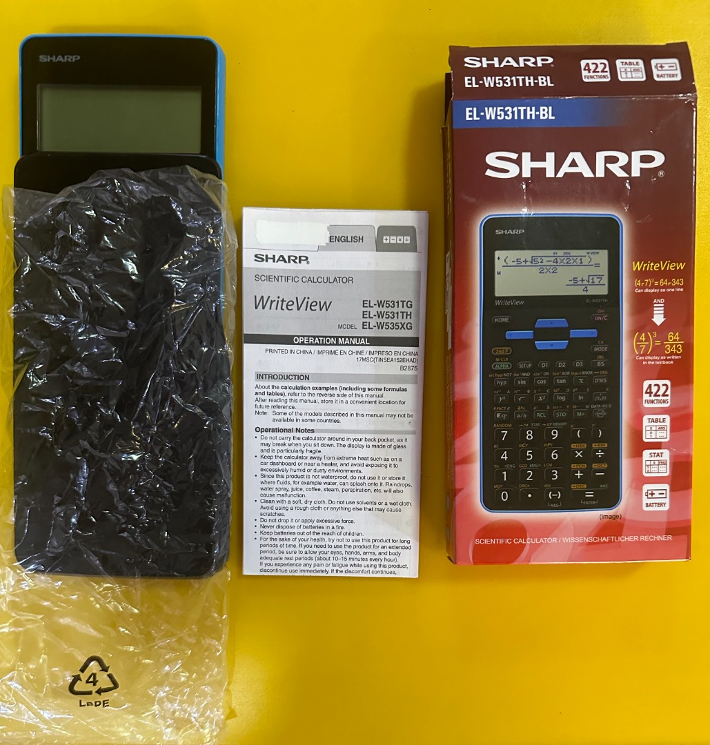 Sharp Scientific Calculator EL-W531TH-BL, Mobile Phones & Gadgets ...