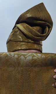 Getam Tanjak Songket Punai Emas, Men's Fashion, Muslim Wear ...
