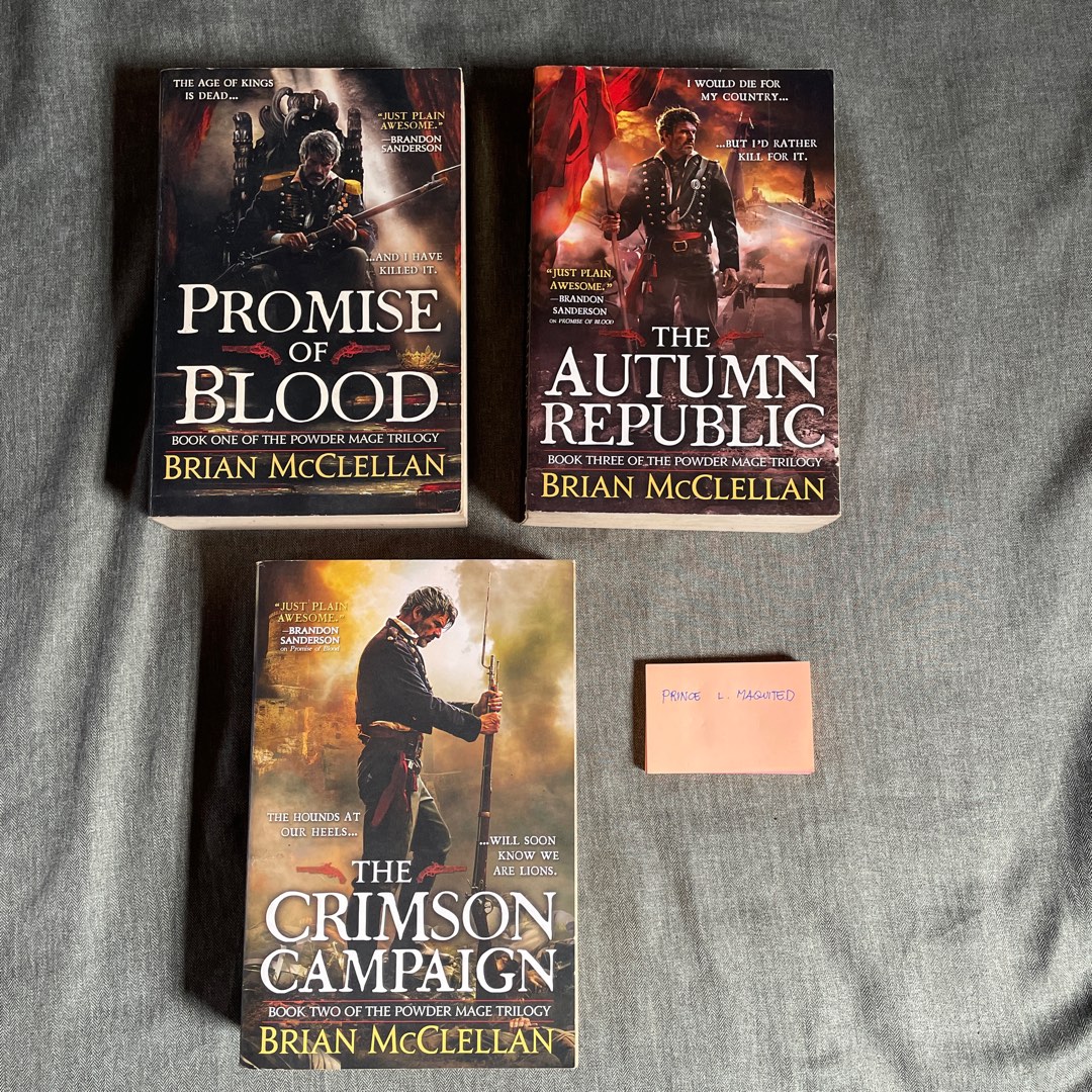 THE POWDER MAGE trilogy by Brian McClellan, Hobbies & Toys, Books ...