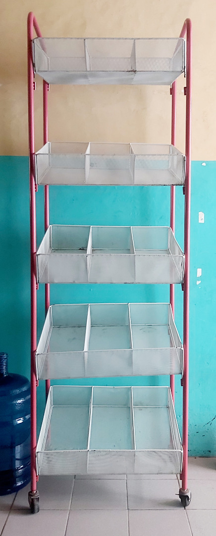 Used/Secondhand Heavy Duty Steel Storage Rack Basket Book Shelf Shelves ...