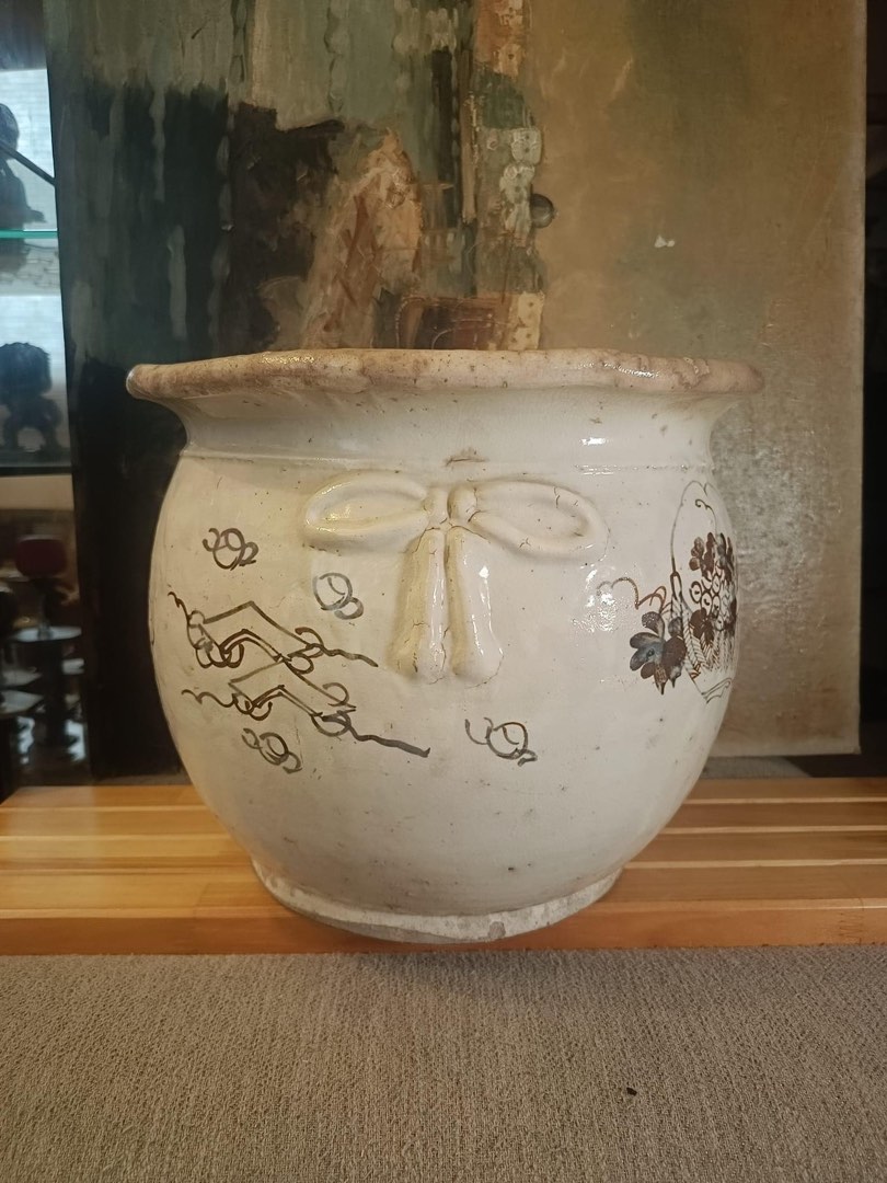 Vintage Large Ceramic Pottery Vase Very Heavy, Furniture & Home Living ...