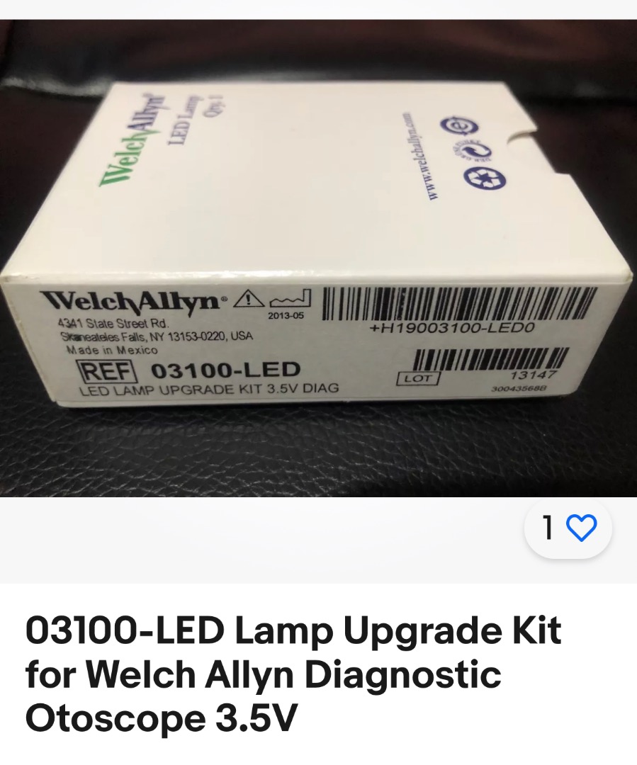 Welch Allyn 03100 LED Lamp Upgrade Kit Diagnostic Otoscope, Health ...