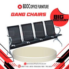 4 seaters Gang Chairs // Office Furniture, Furniture & Home Living ...