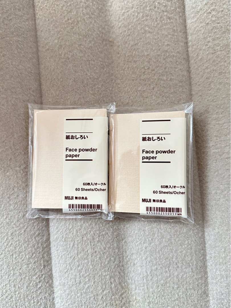 全新未用 Muji 無印良品 碎粉面油紙 face Powder paper, 美容＆個人護理, 健康及美容 - 皮膚護理, 化妝品 ...