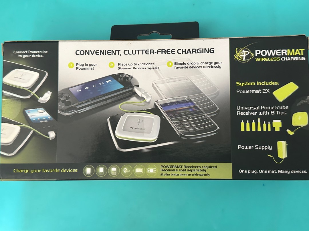 全新 Powermat charging pack with 8 adaptors 萬用 叉電 神器, 手提電話, 電話及其他裝置配件, 電池 ...