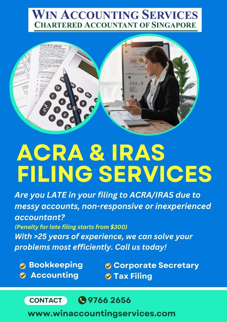 AFFORDABLE ACRA IRAS filing, Accounting Services, Tax, Company ...