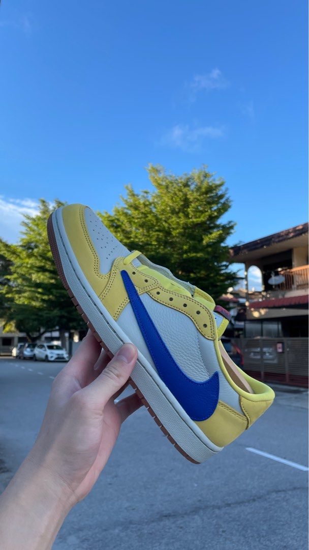 Air Jordan AJ 1 Travis Canary UK11, Men's Fashion, Footwear, Sneakers ...