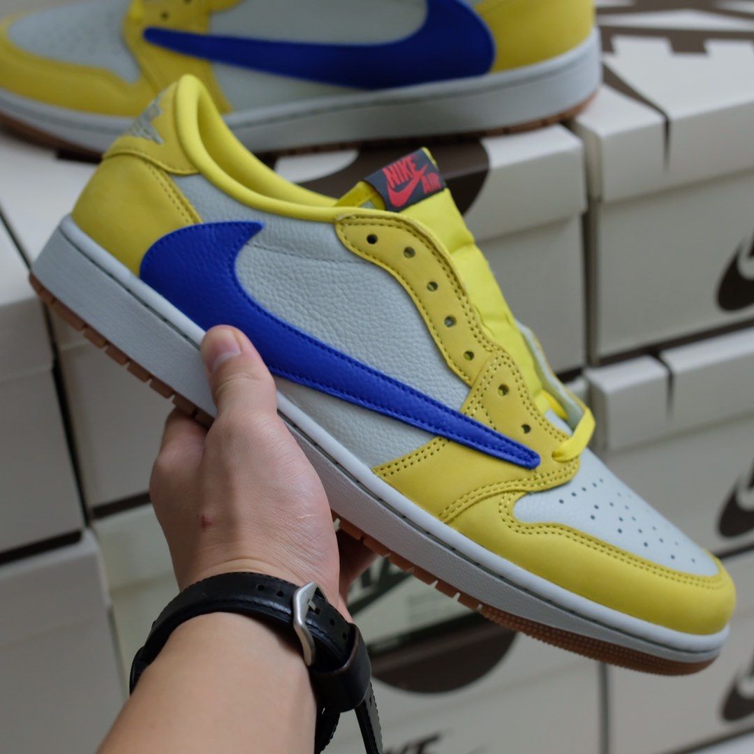 Air Jordan AJ 1 Travis Canary UK11, Men's Fashion, Footwear, Sneakers ...