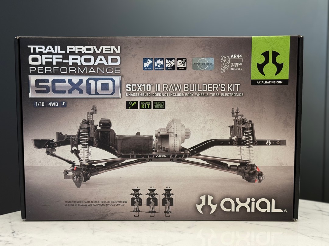 Axial 1/10 SCX10 II 4WD Raw Builders Kit V2 AXI90104V2 遙控攀爬車, 興趣及遊戲, 玩具 ...