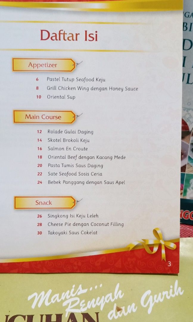 Buku Resep booklet masakan/kue, Buku & Alat Tulis, Majalah & Lainnya di ...