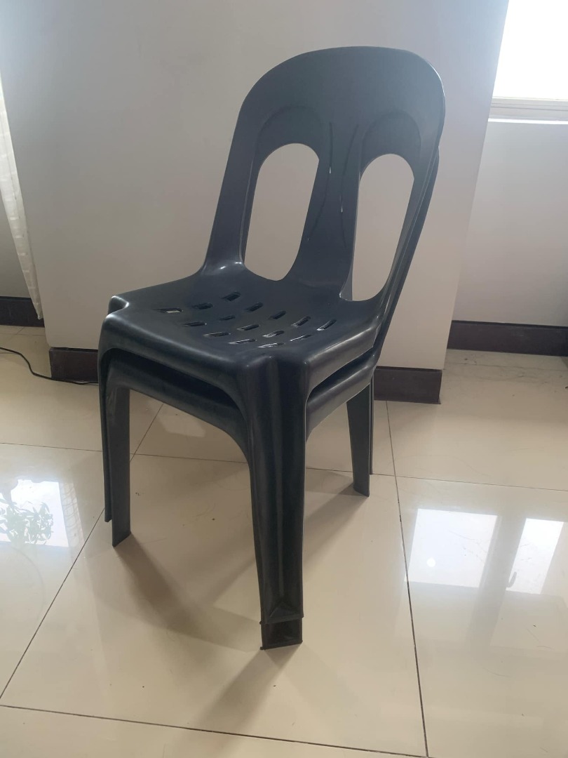 CHAIR APOLLO/UNILUCKY MONOBLOCK CHAIR (Buy 1 Take 1) | Black, Furniture ...