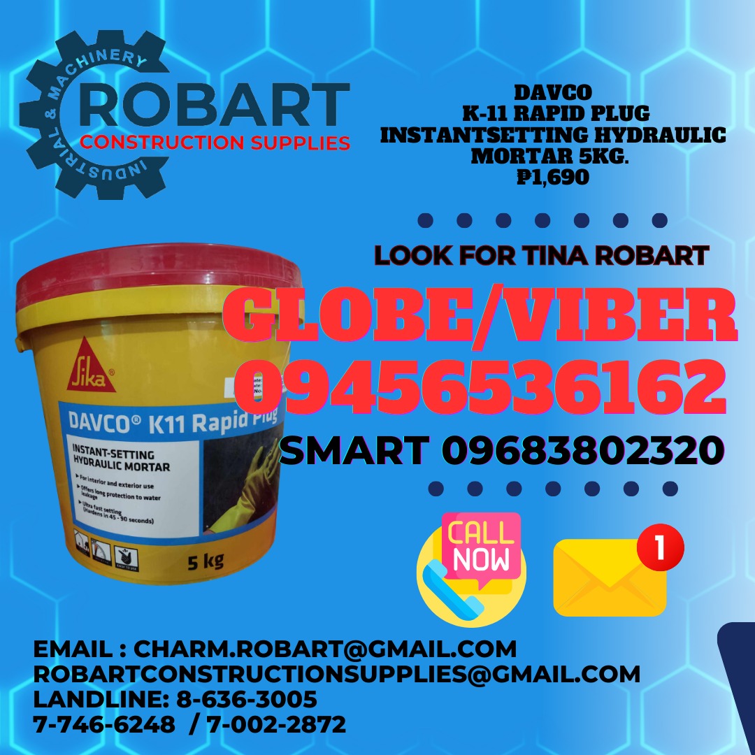 Davco K11 Rapid Plug 5kg, Commercial & Industrial, Construction ...