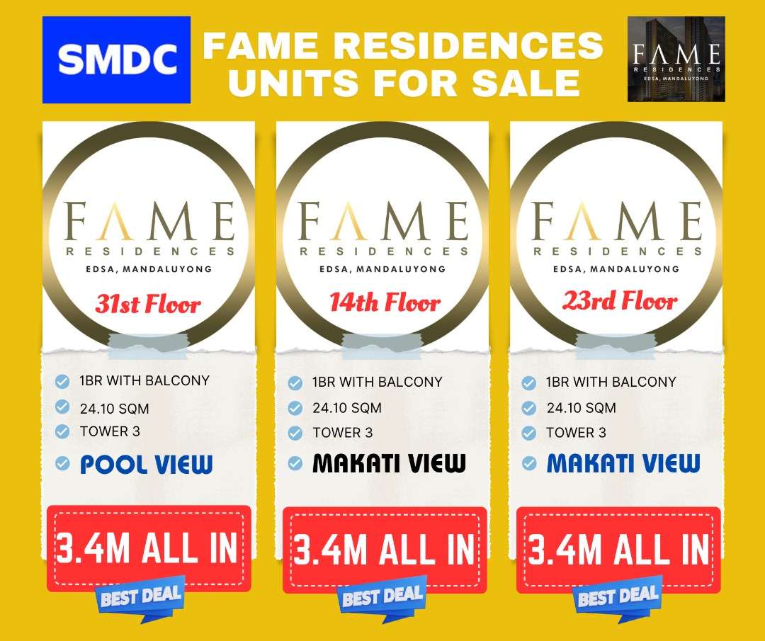 FAME RESIDENCES UNITS FOR SALE, Property, For Sale, Apartments & Condos on Carousell