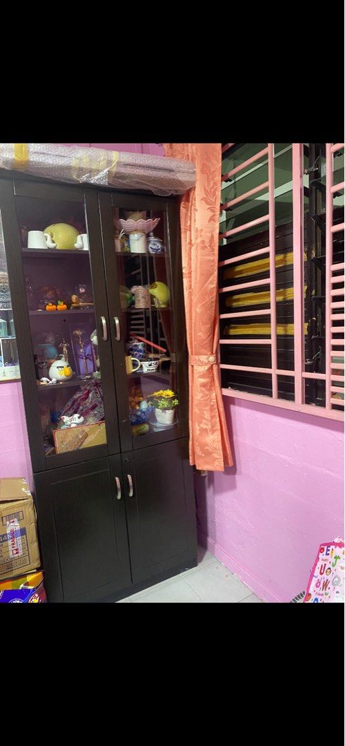 Glass Display Cabinet Furniture And Home Living Furniture Shelves Cabinets And Racks On Carousell