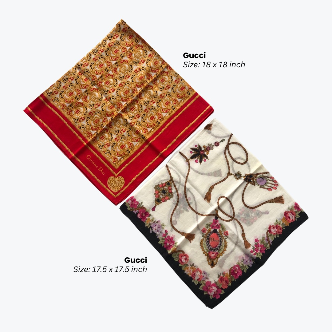 Gucci Branded Handkerchief Bundle, Women's Fashion, Watches ...