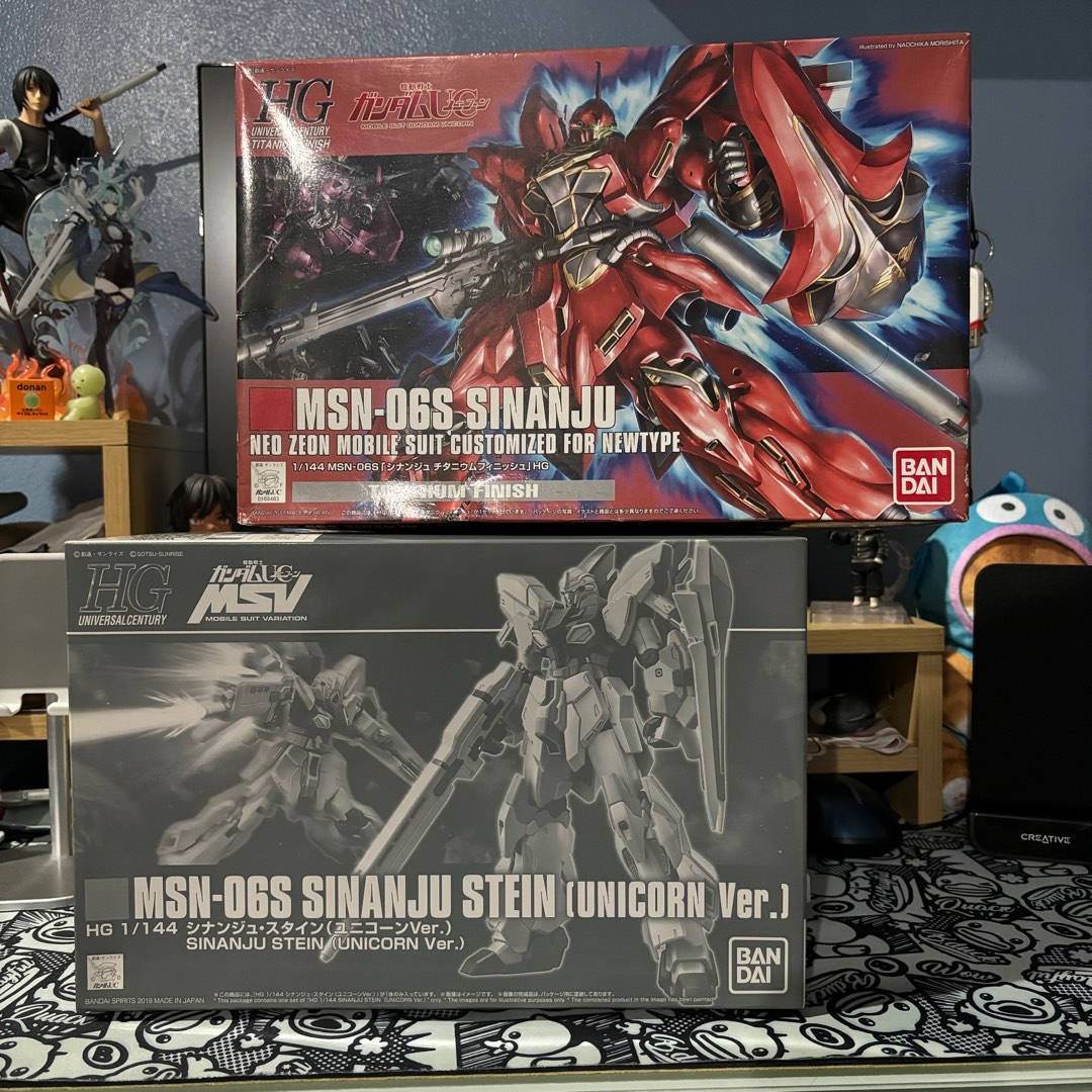 HG Sinanju Titanium and Sinanju Stein Unicorn Set, Hobbies & Toys, Toys & Games on Carousell