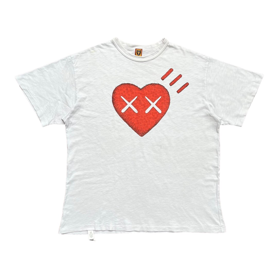 Human Made x Kaws Heart Tee (Authentic), Men's Fashion, Tops & Sets ...