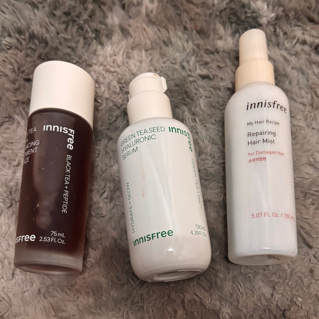 Innisfree Hydrating Serum + Aging Set (FREE HAIR MIST!!), Beauty ...