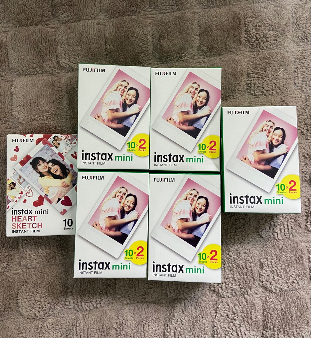 Instax Mini Film Plain and Instax Mini Film Heart Sketch For Sale ...