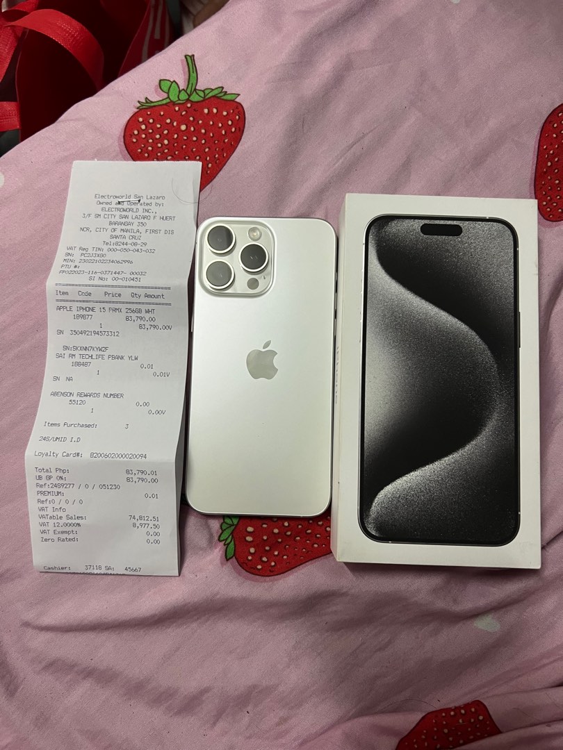 iPhone 15 promax 256gb with receipt, Mobile Phones & Gadgets, Mobile ...