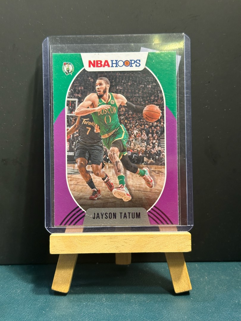 Jayson Tatum NBA Hoops Purple Parallel Card, Hobbies & Toys, Toys ...