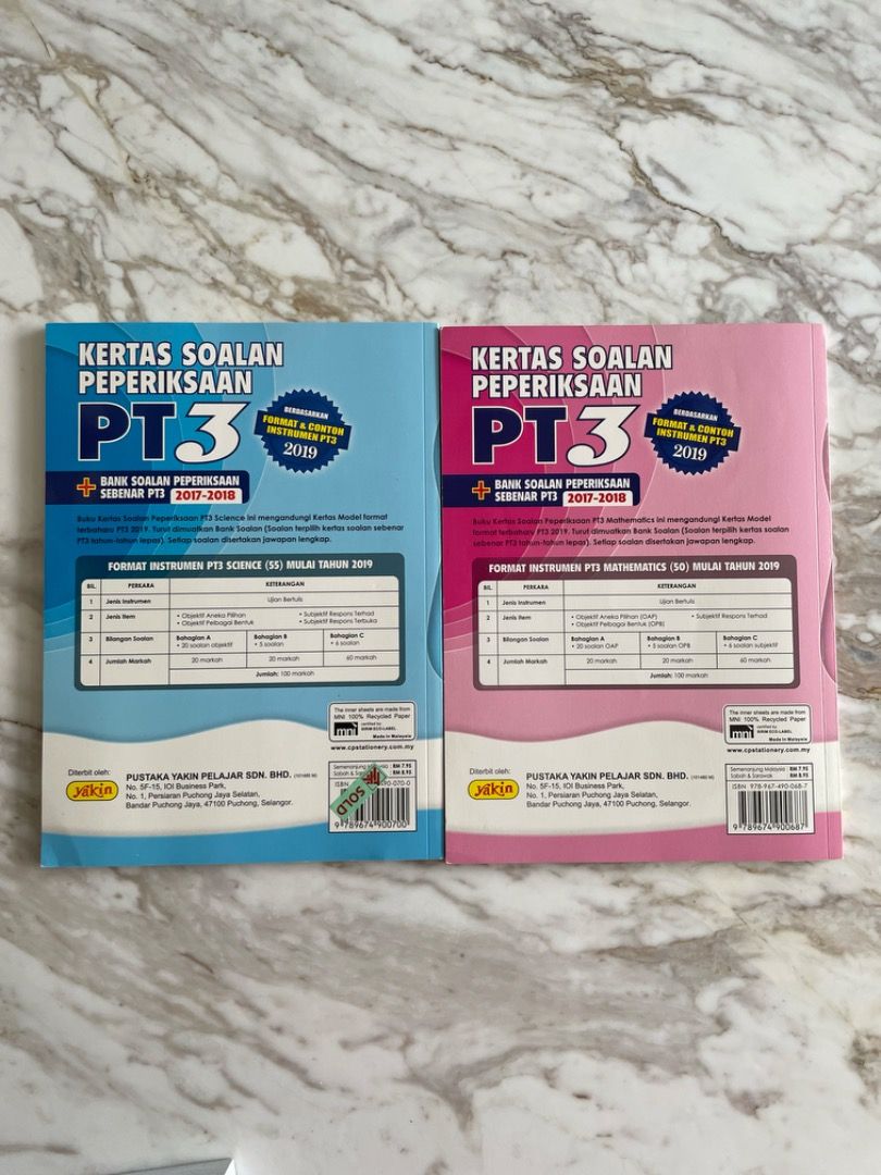 Kertas Soalan Peperiksaan PT3 | Mathematics [Matematik] | Science ...