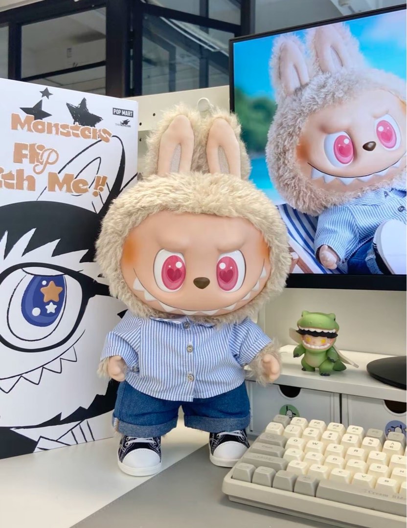 Labubu The Monsters Flip With Me Plush Doll 40cm, Hobbies & Toys, Toys ...
