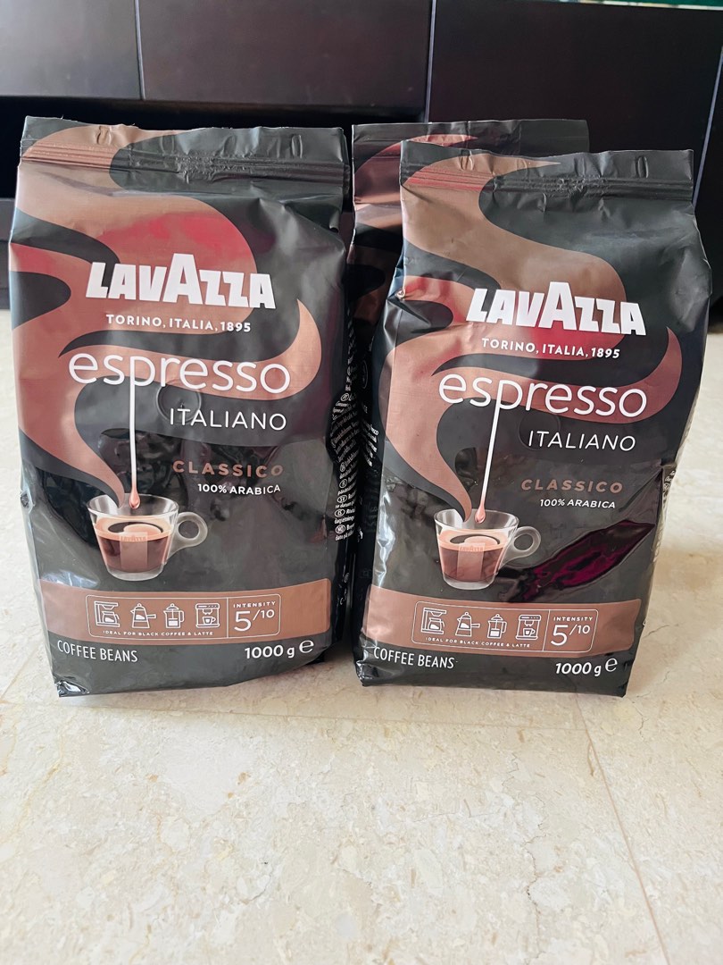 LAVAZZA Coffee Bean 1kg Espresso Italiano Classico 100% Arabica, Food ...
