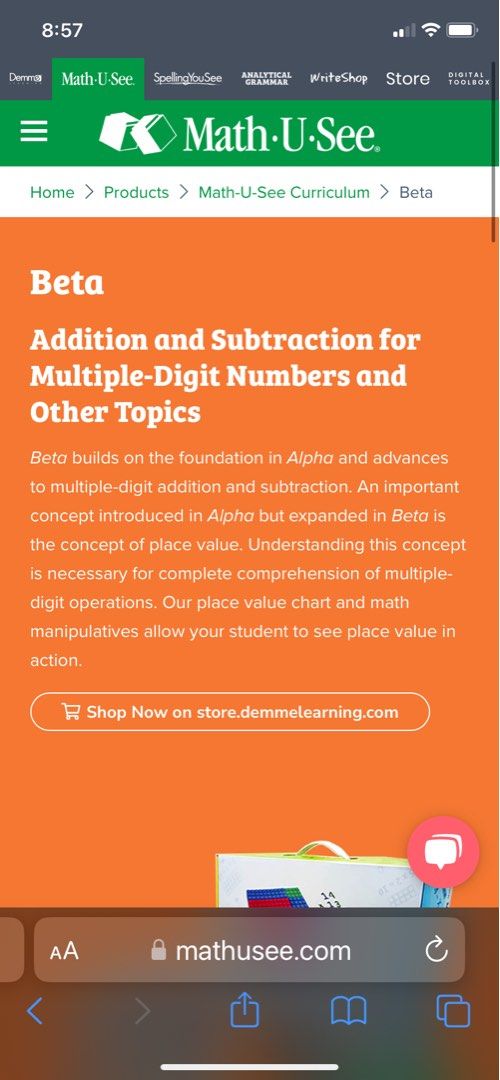 Math u See primer alpha beta textbook workbook test booklet dvd ...