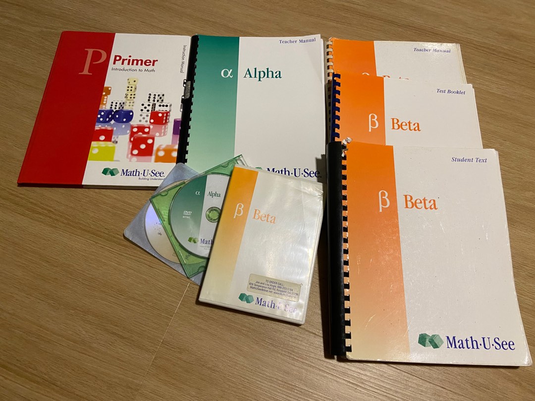 Math u See primer alpha beta textbook workbook test booklet dvd ...
