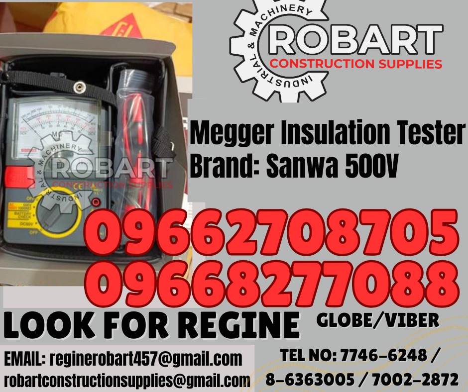 Megger Insulation Tester Brand: Sanwa 500V, Commercial & Industrial ...