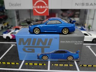 Mini gt #676 GTR R34 top secret gold, Hobbies & Toys, Toys & Games on ...