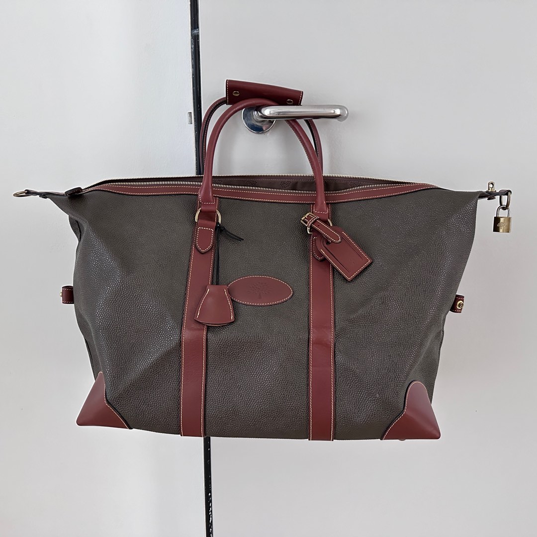 Mulberry Scotchgrain Clipper Holdall (Unused), Women's Fashion, Bags ...