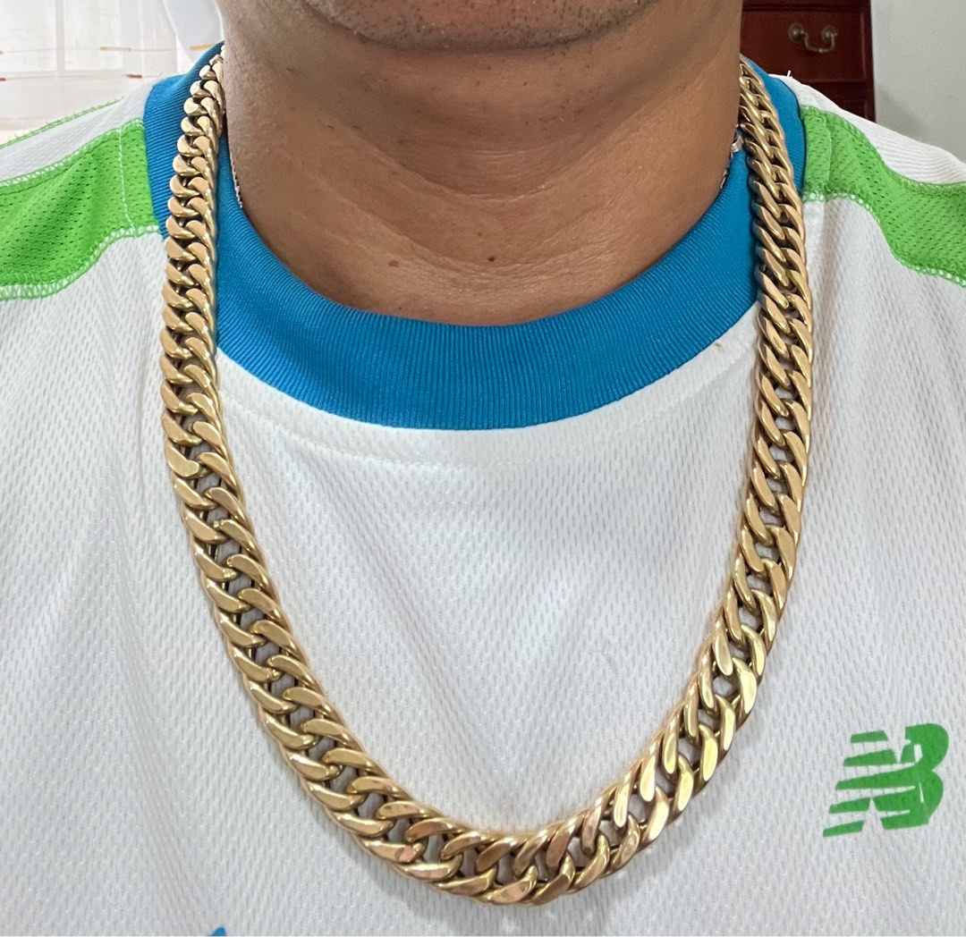 Necklace 18k barbada chain for men, Luxury, Accessories on Carousell