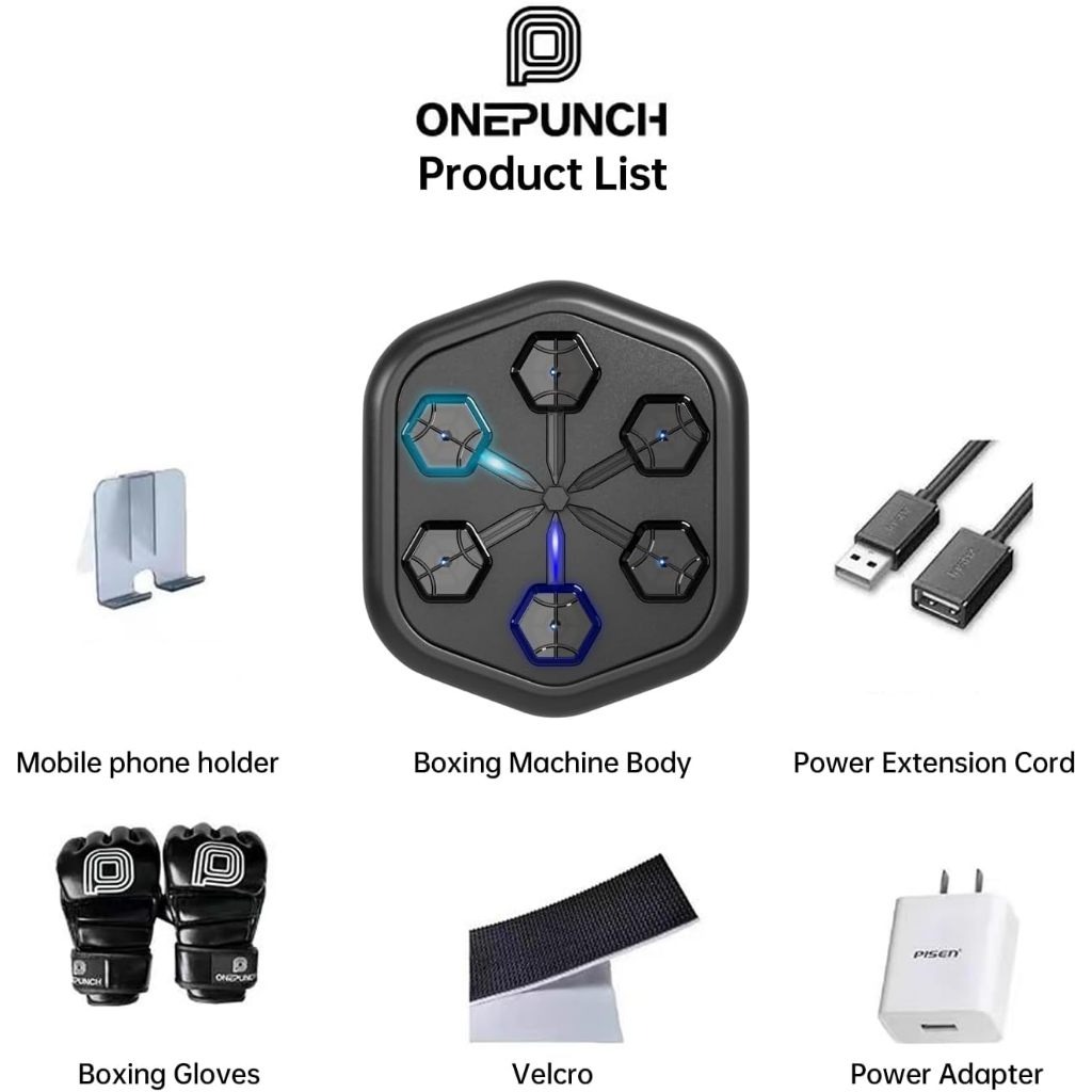 ONEPUNCH Smart Boxing Machine Wall Mounted, Music Boxing Machine with ...