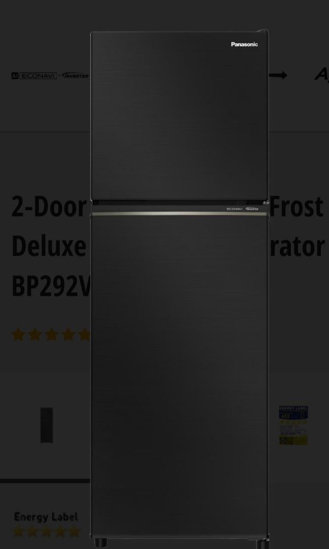 🔥PANASONIC 10.4cuft 2-Door Top Freezer No-Frost DELUXE Inverter ...