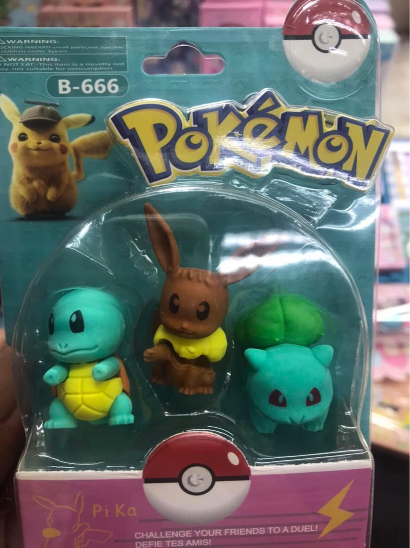 Pokémon Pencil Erasers , Hobbies & Toys, Stationary & Craft, Stationery ...