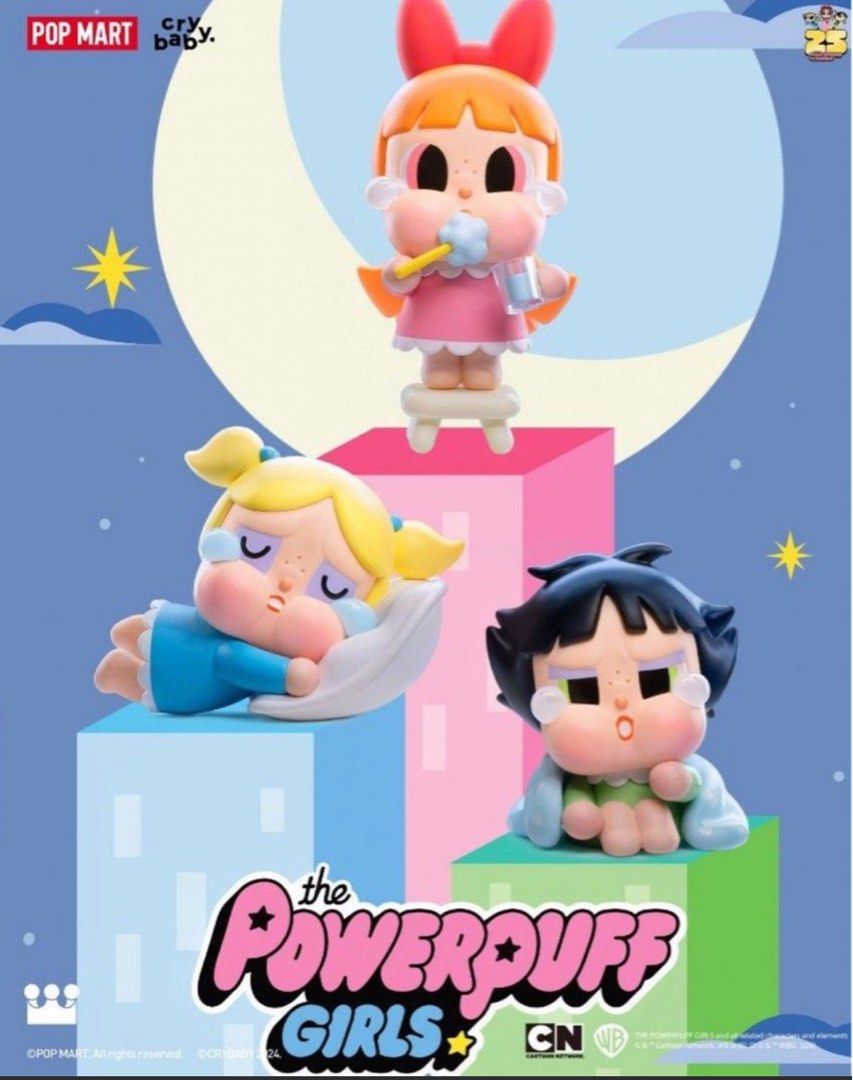 Popmart Cry Baby Powerpuff girls (Bedtime Bubbles), Hobbies & Toys ...