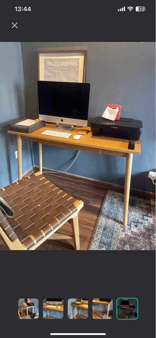 Ruma Home Henry Desk (meja tulis/study), Furniture & Home Living ...