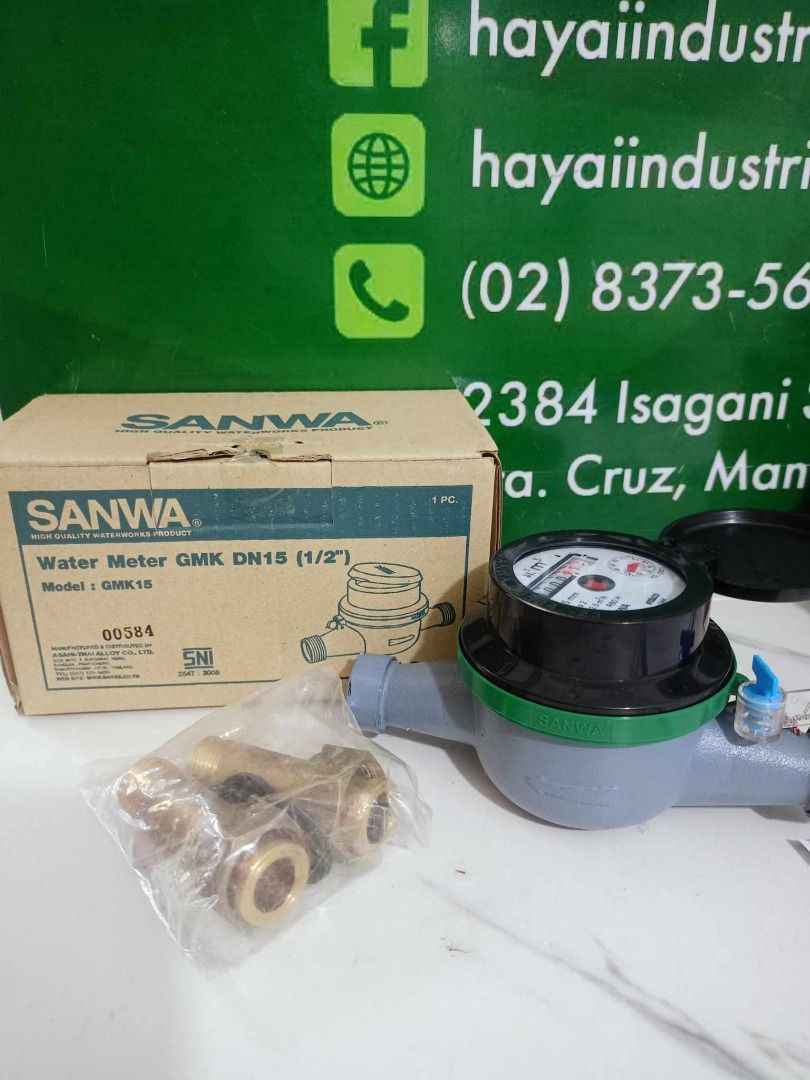 SANWA WATER METER Calibrated w/ Cert, Commercial & Industrial, Construction & Building Materials ...
